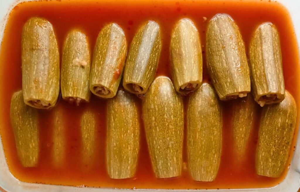 Lebanese Kousa Mahshi Recipe (Stuffed Zucchini) - Skinny Fit Mama