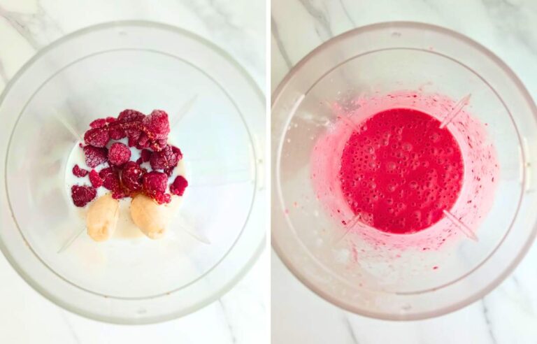 Easy Raspberry Smoothie | Healthy | Low-Calorie - Skinny Fit Mama
