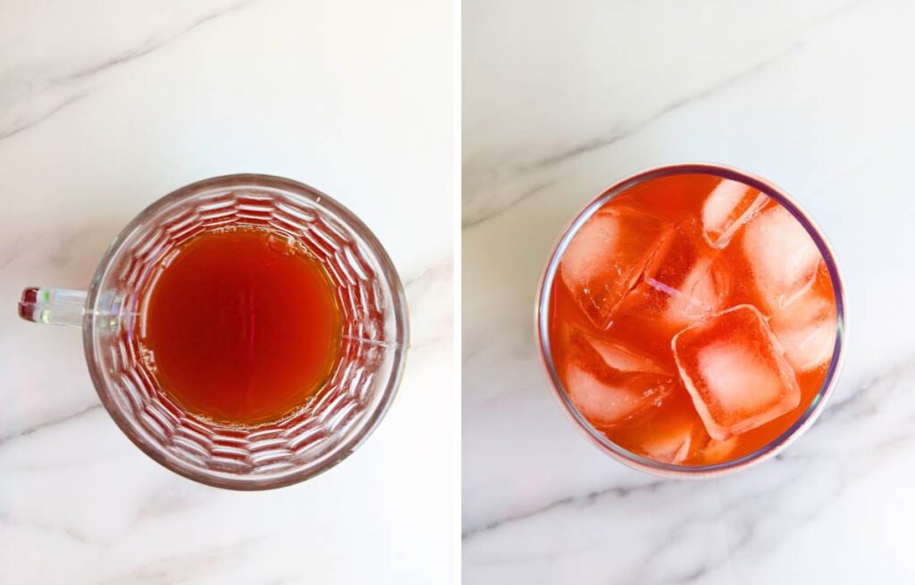 Simple Raspberry Iced Tea With Only 30 Calories - Skinny Fit Mama
