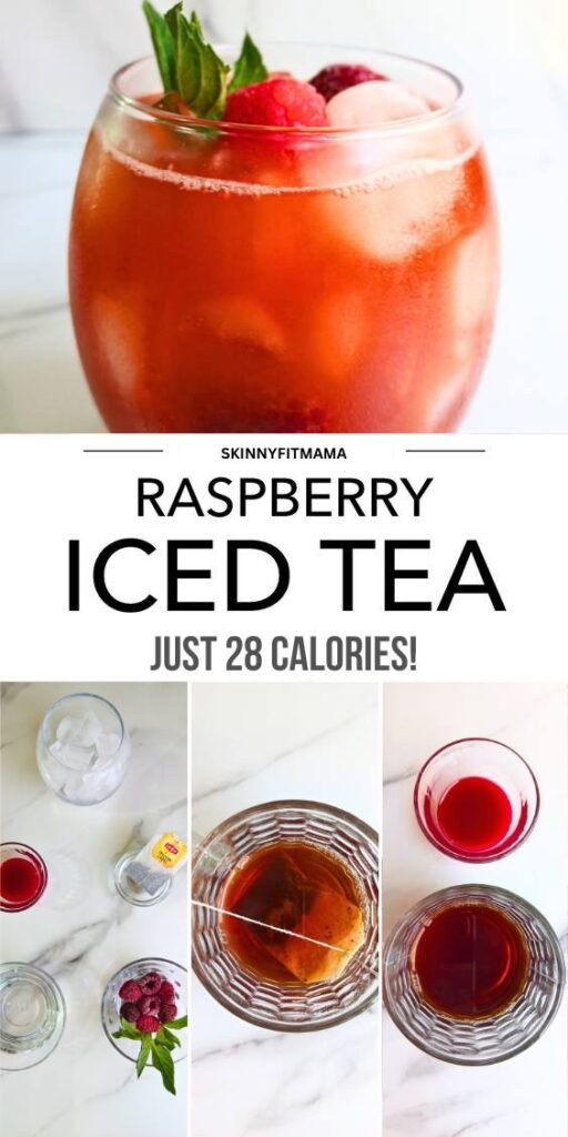 Simple Raspberry Iced Tea With Only 30 Calories - Skinny Fit Mama