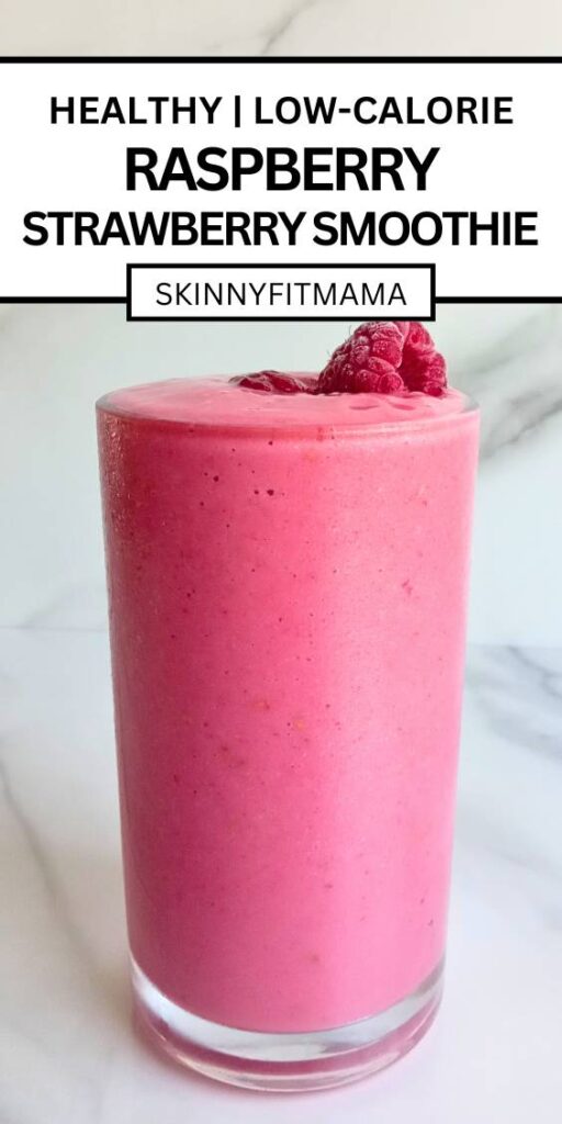 Refreshing Raspberry Strawberry Smoothie | Healthy | Low-calorie ...
